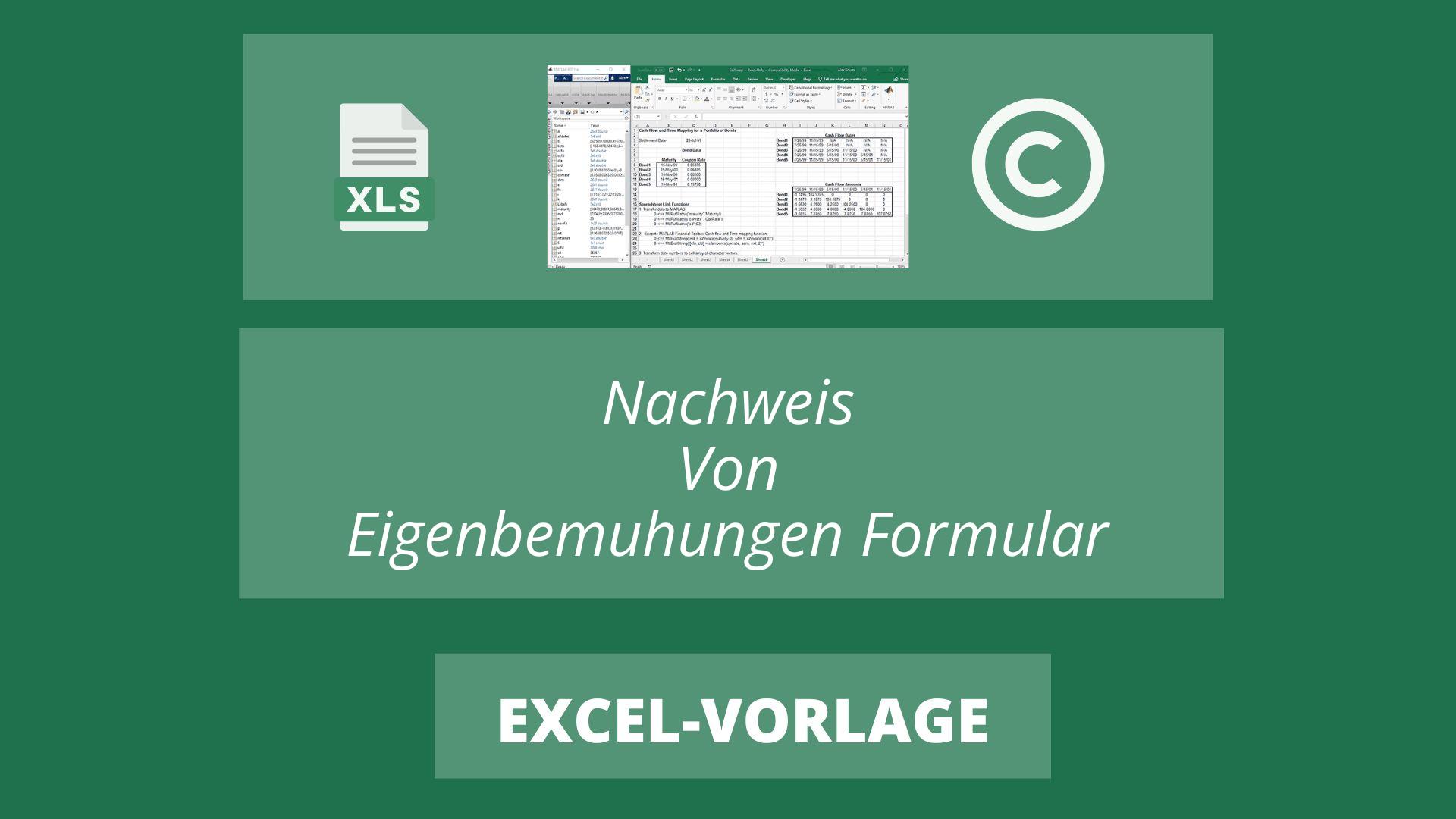 Nachweis Von Eigenbemühungen Formular Excel